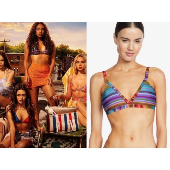 Robin Piccone | Swim | Robin Piccone M 2 Pc Ines Triangle Rainbow Bikini Pretty Little Liars ...